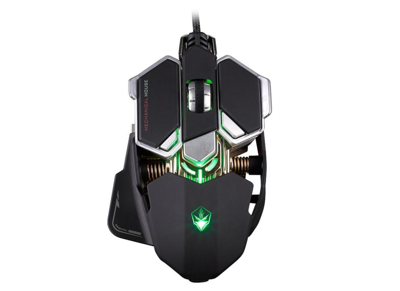 9 Botões 4 Cores Light Emitting USB Ratos Wired Gamer profissional ...