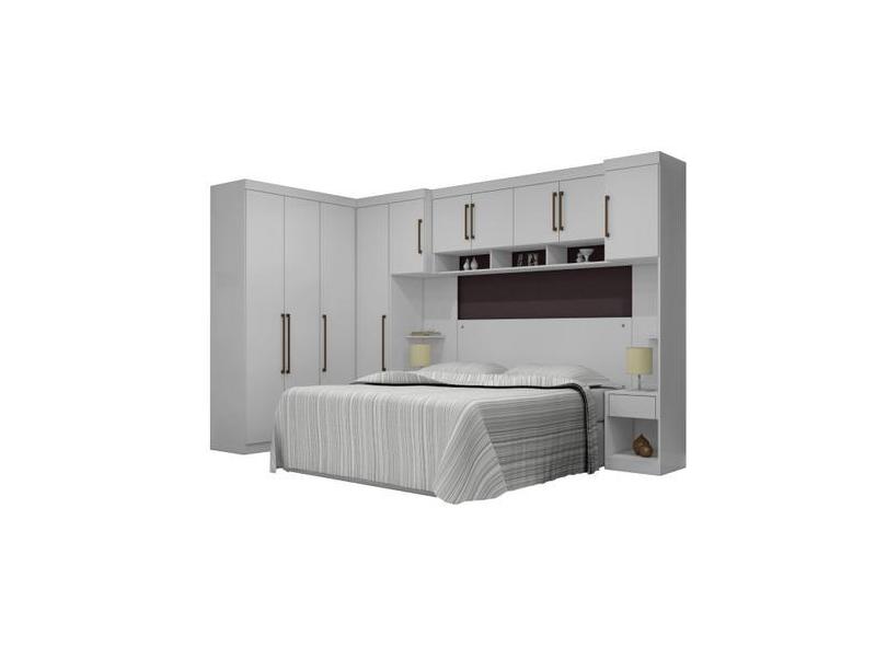 Guarda Roupa Modulado Módena Composição 02 Casal 77002 Branco Demóbile ...