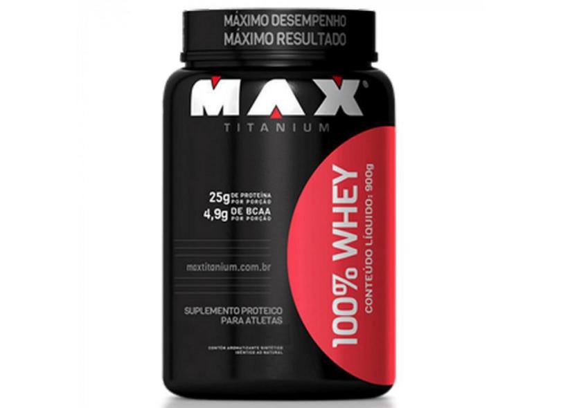 100% Whey Protein (900G) Max Titanium-Chocolate com o Melhor Preço é no ...