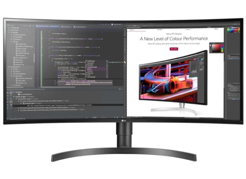 Monitor LED IPS 34 " LG Full HD 34WL85C-B com o Melhor Preço é no Zoom