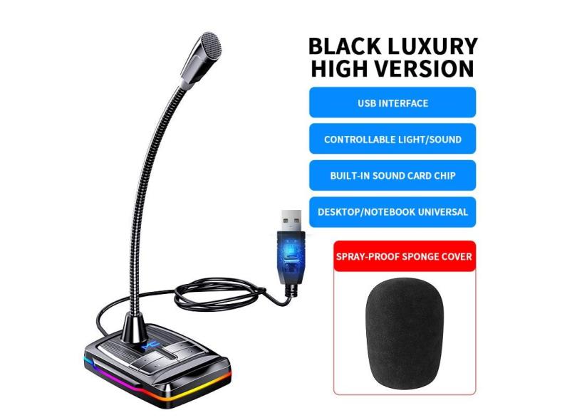 Microfone usb profissional, condensador, microfones para pc, computador ...