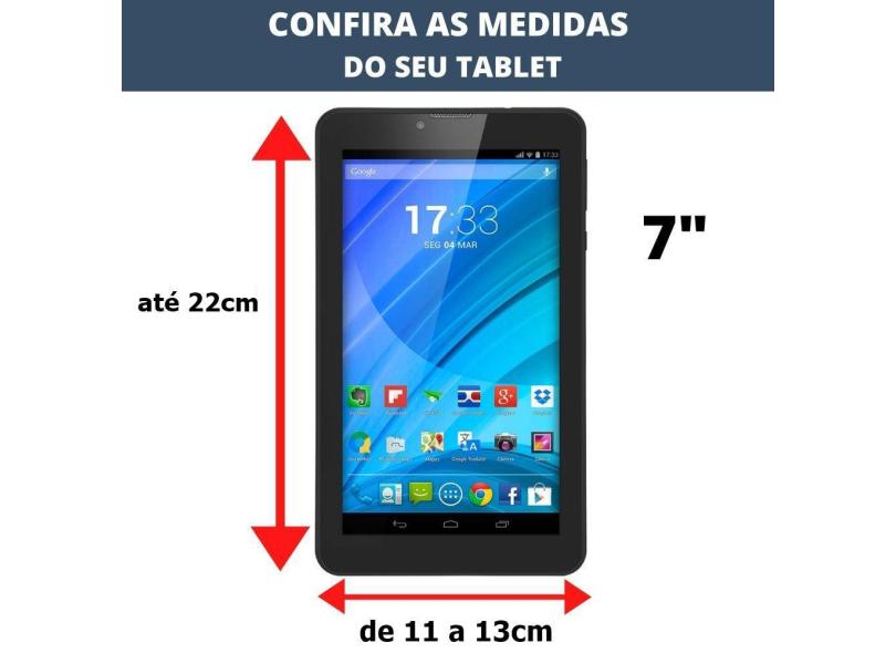 Capa Case Para Tablet 7 Com Teclado Micro Usb Type C Azul com o Melhor ...