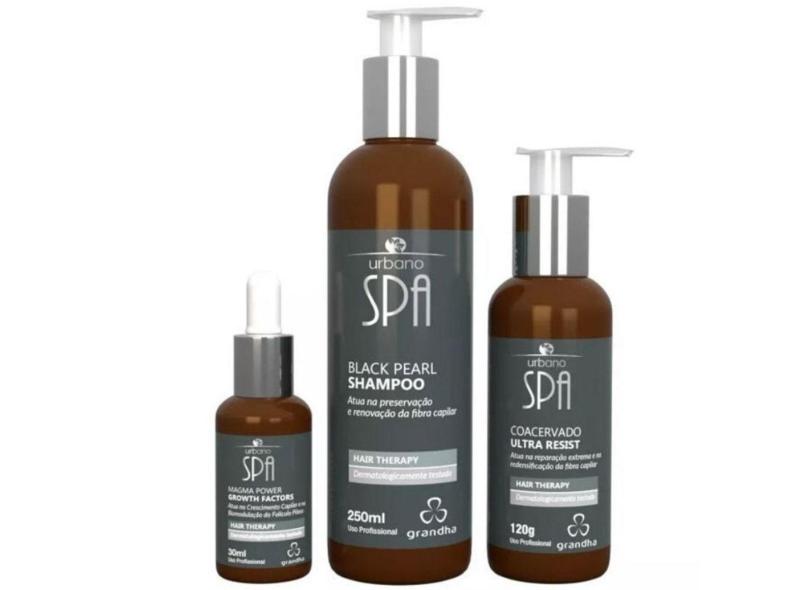 Grandha SPA Black Kit Coacervado e Magma Power Hair Therapy em Promoção ...