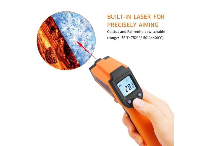 GM400 portátil Non-Contact ir Termômetro infra Handheld Infrared ...