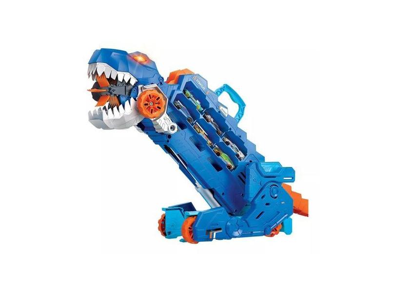 Pista Hot Wheels City Super Transportador T-Rex - Mattel HNG50 com o ...