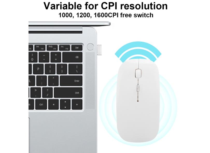 Mouse para jogos sem fio, dpi ajustável bt sem fio ergonômico óptico ...