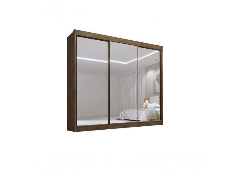 Guarda Roupa Casal Dubai 3 Portas Espelhadas 6 Gavetas 100% Mdf D Doro ...