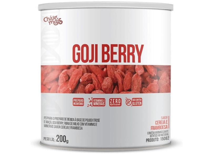 Goji Berry Solúvel 200g da Chá Mais Sabor Cereja e Framboesa com o ...