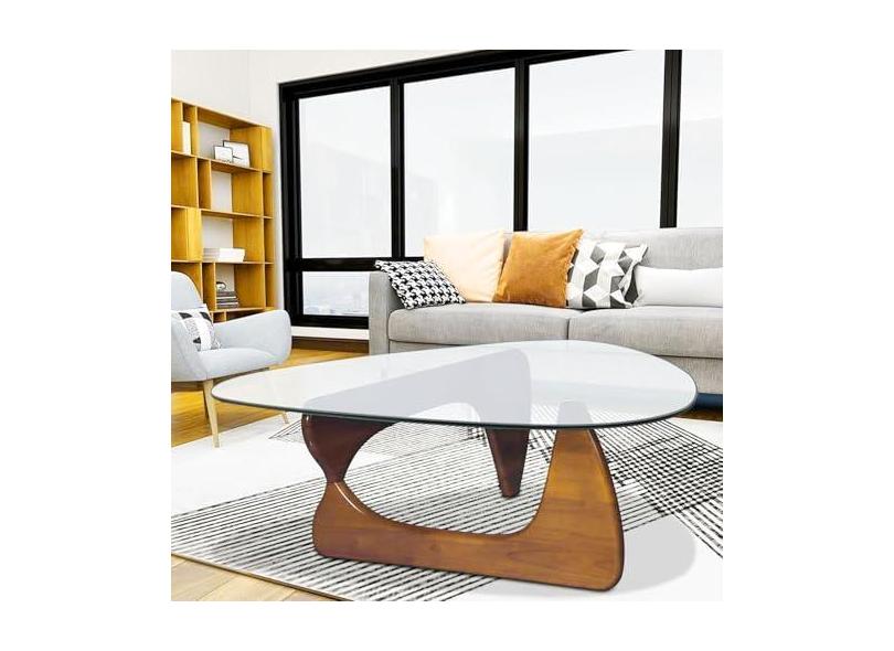 Mesas de centro para sala de estar, mesa de centro de vidro triangular ...