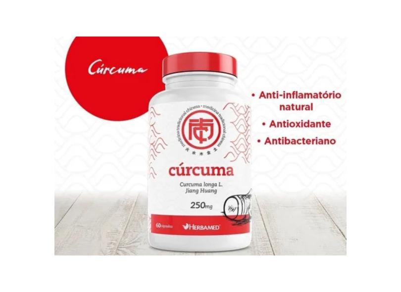 Curcuma Longa 250mg Original Herbamed Kit 600 Caps Atacado com o Melhor ...