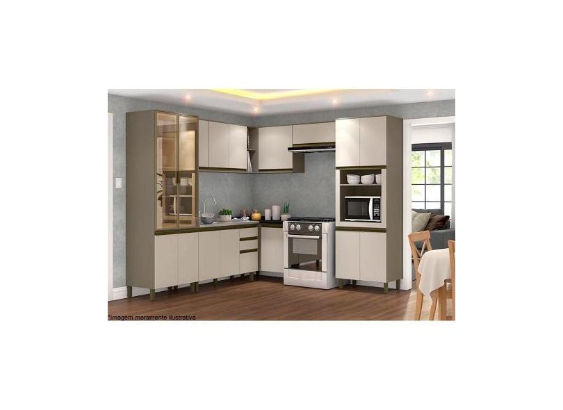 Kit De Cozinha Completa 9 Peças Connect (3 Armários + 2 Balcões + 2 P ...