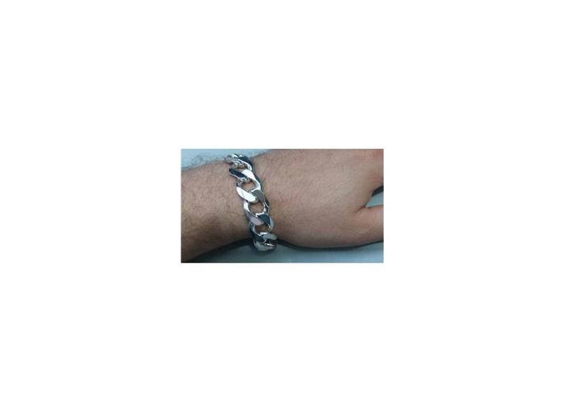 Pulseira Italiana Grossa Prata 925 Maciça 61 Gramas com o Melhor Preço ...