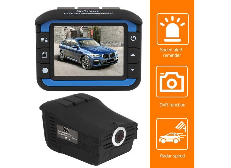 Câmera vodool 720p hd dash 2 em 1, câmera automotiva anti-radar de 140 ...