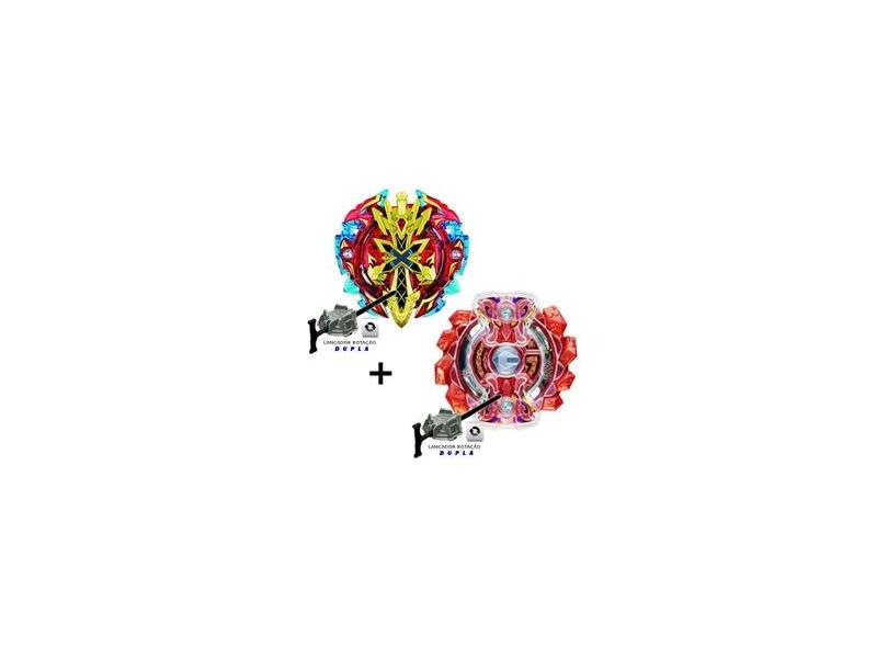 Beyblade Burst Xcalius + Beyblade Burst Gaianon G2 + 2 Lançadores ...