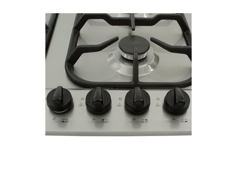 Cooktop Cata 4 Bocas Acendimento Superautomático Acabamento Inox L 604 ...