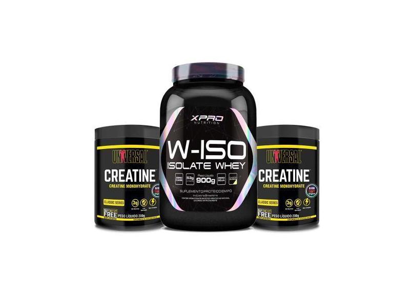 Kit W-Iso Isolate 900G Xpro + Creatine 400G Universal com o Melhor ...