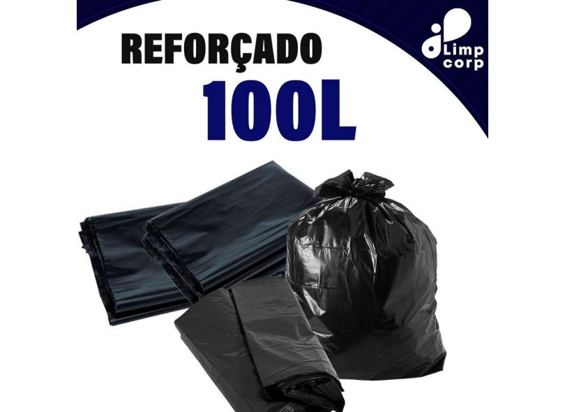 Saco para Lixo - 100 Litros - Reforçado - 100 unidades em Promoção é no ...