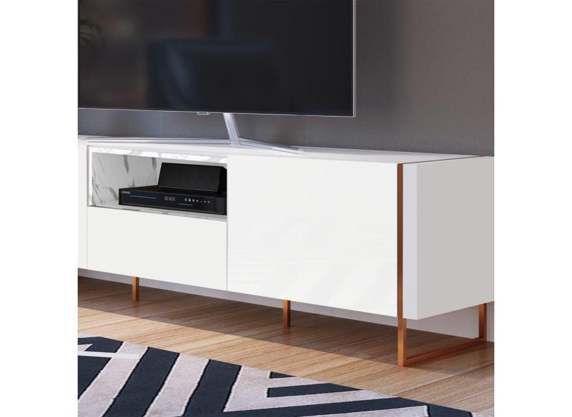 Rack Bancada Para TV de 50 Pol. Estilo Industrial Vesta /Thassos Base ...