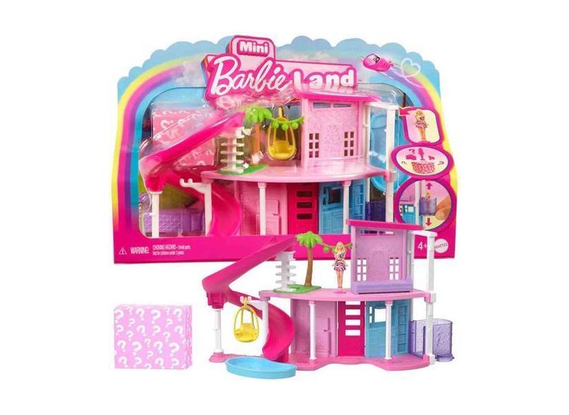 Barbie Micro Boneca + Mini Casa BarbieLand com Acessórios Surpresa - M ...