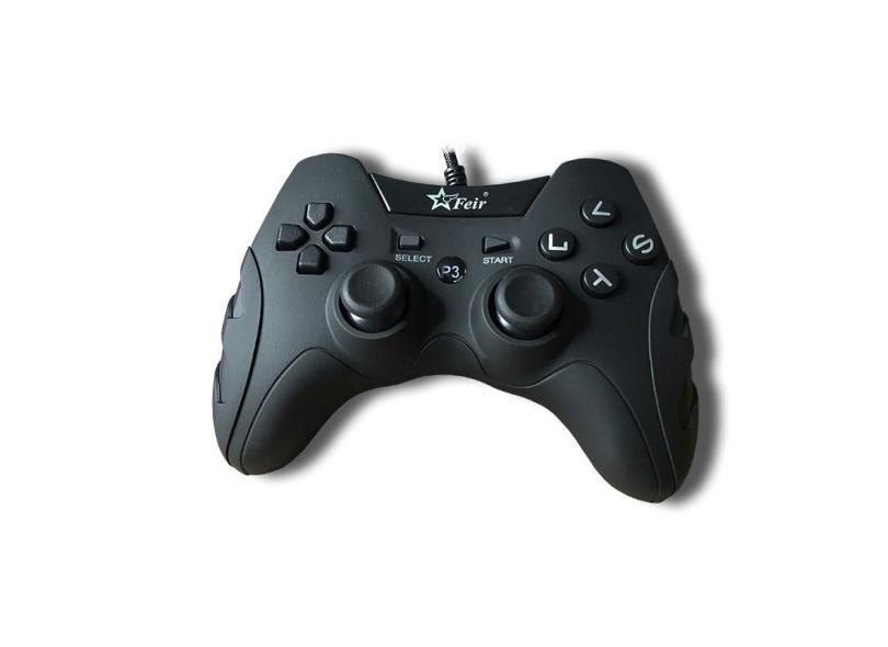 Controle Gamer Joystick Para PC ou PS3 Com Fio USB FR-218A com o Melhor ...