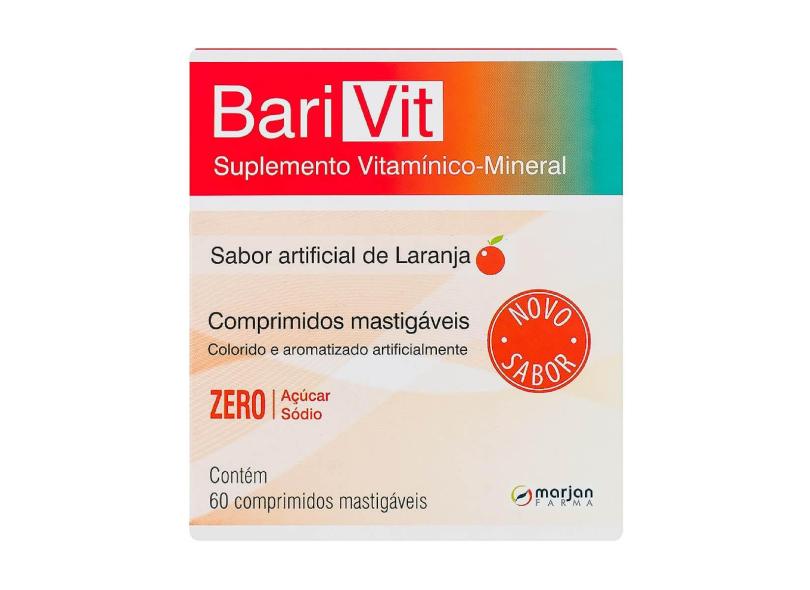 Suplemento Vitamínico-Mineral Barivit Sabor Laranja Marjan 60 ...