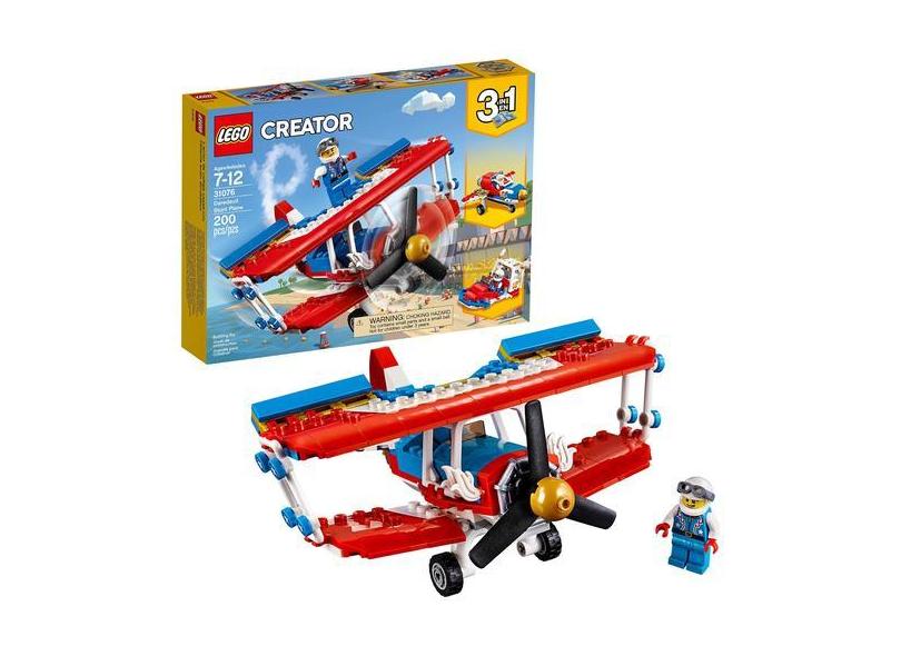 Lego Creator 3In1 Daredevil Stunt Plane 31076 Building Kit (200 Peças ...