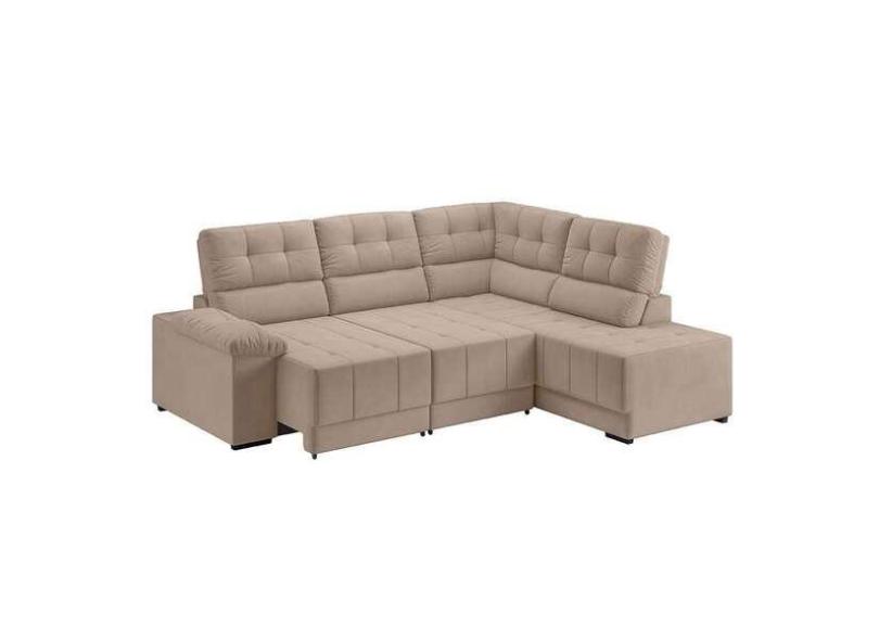 Sof De Canto 3 Lugares Retr til E Reclin vel Firenze Suede C em ...