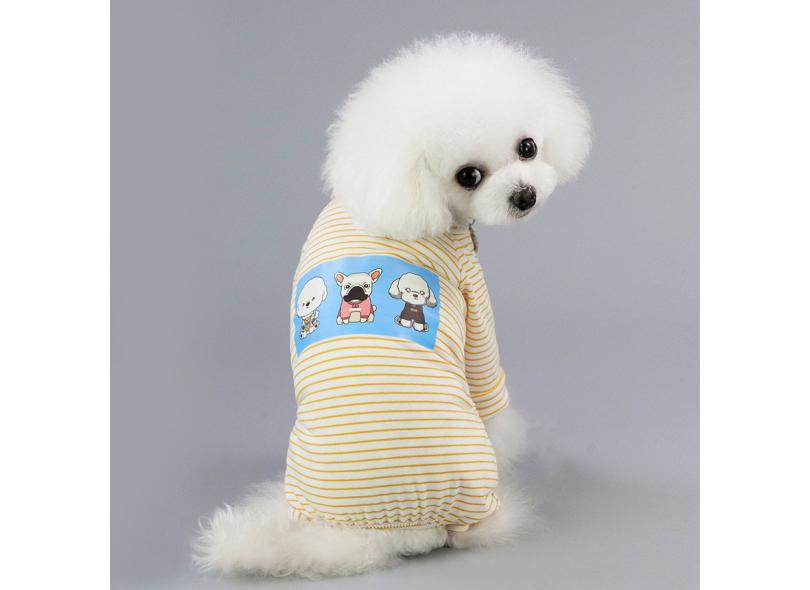 Três cães de estimação roupas para cachorros Para Cães T-shirt Malha ...