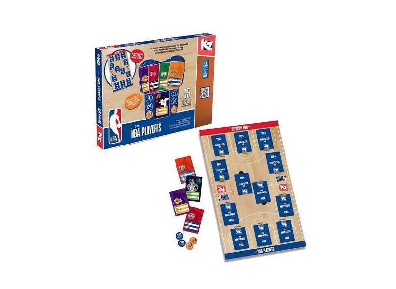 Jogo De Tabuleiro Basquete Nba Playoffs 55 Cards 1255 Elka com o Melhor ...
