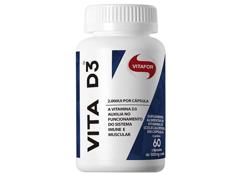 Vita D3 (Vitamina D3) Vitafor 2.000UI c/60 Cápsulas com o Melhor Preço ...