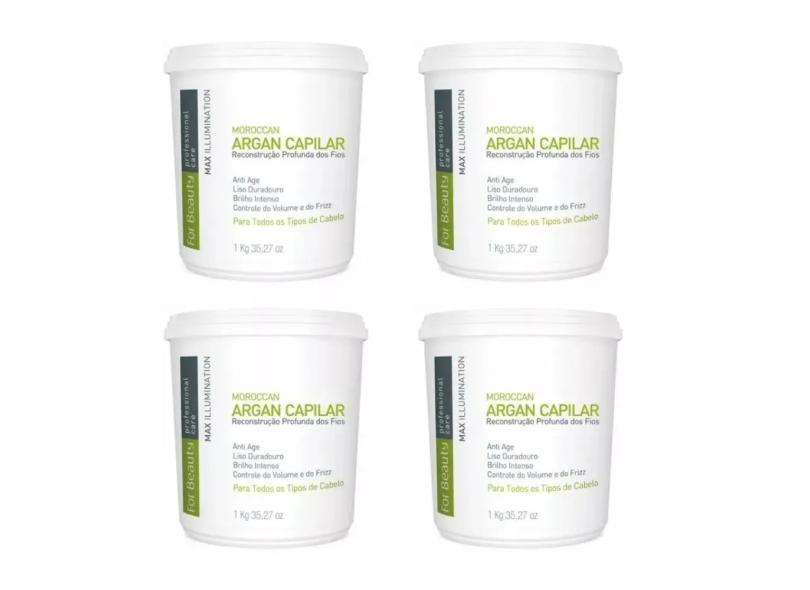 4 Btx Moroccan Argan Capilar Max Illumination For Beauty 1kg com o ...