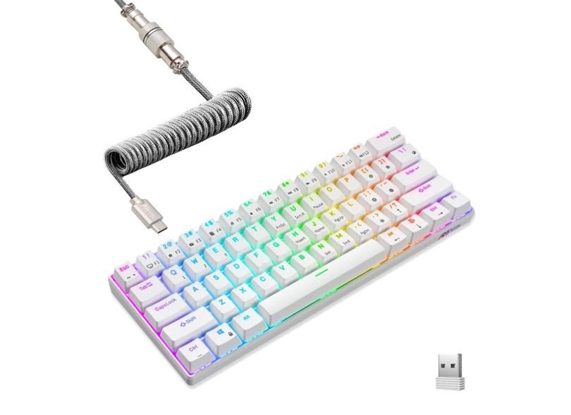 Teclado mecânico rk royal kludge RK61 60% rgb Red Switch em Promoção é ...