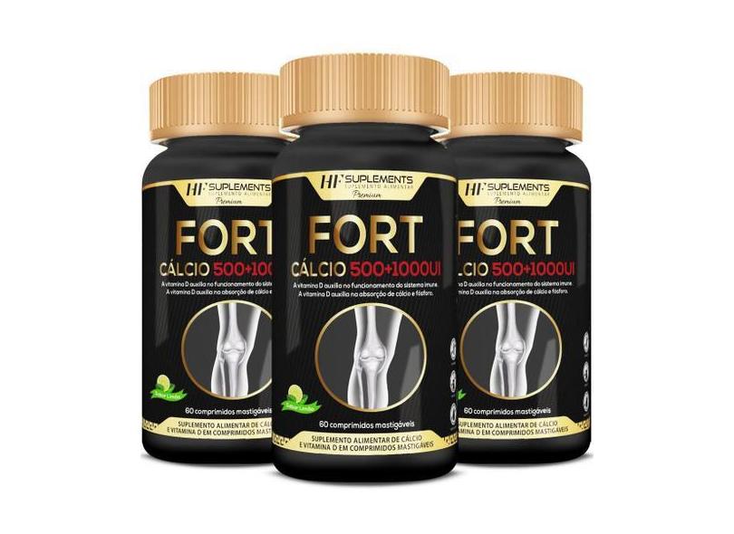 Kit 3X Auxilia Absorção Cálcio No Organismo Vitamina Premium - Hf Supl ...