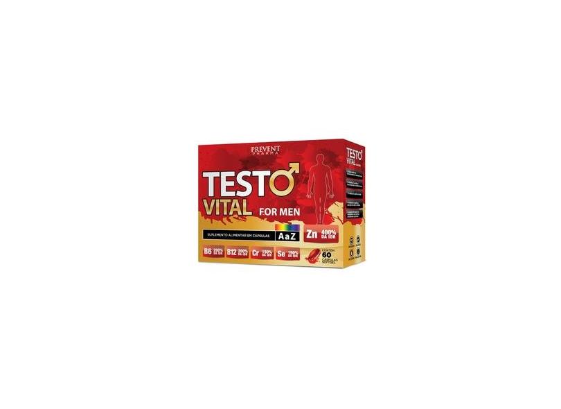 Testo Vital For Men 60 Cápsulas Vitanina A B C E Zinco com o Melhor ...