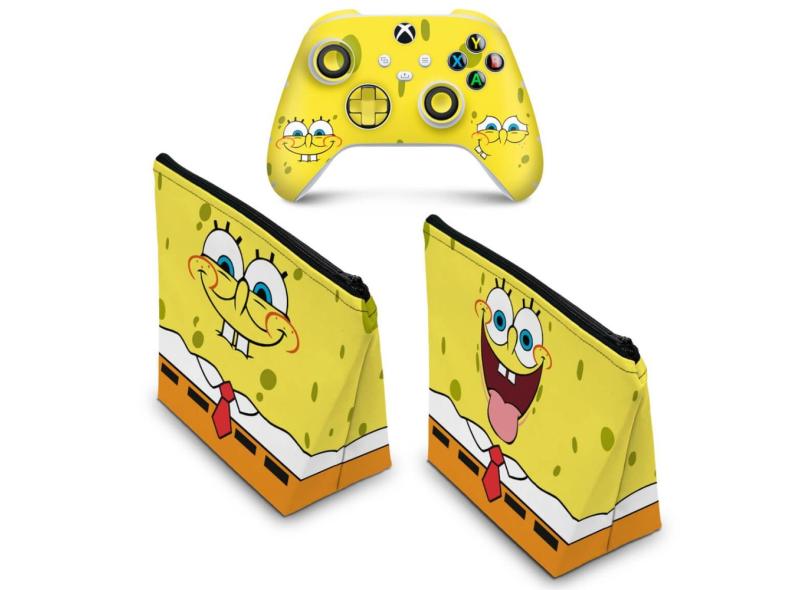 Capa Case e Skin Adesivo Xbox Series S X Controle - Bob Esponja em ...