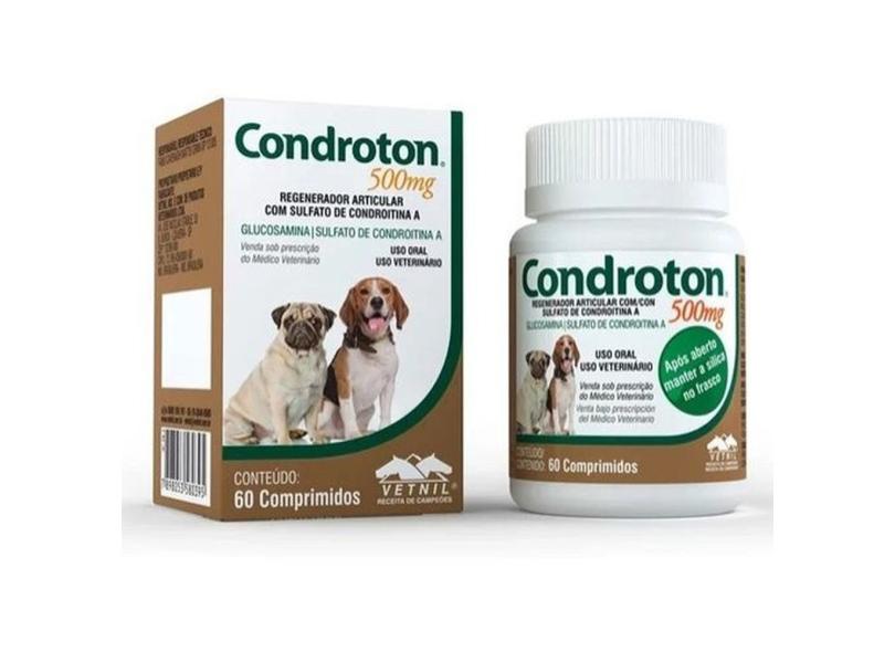 Condroton Regenerador Articular 60 Comp. 500mg - Vetnil com o Melhor ...