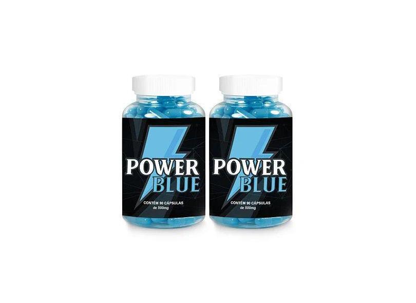 Power Blue Suplemento 2 Potes 60 Cápsulas 500Mg 100% Natural em ...
