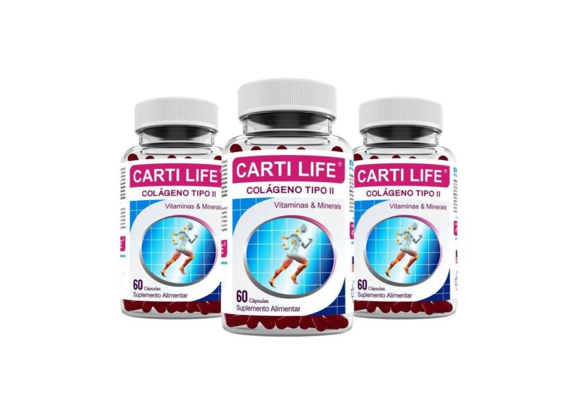 Colágeno Tipo Ii Cartilife 40Mg 60 Cápsulas Kit Com 3 com o Melhor ...