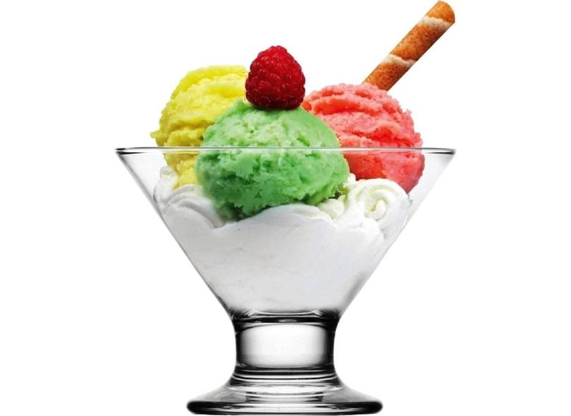 Jogo De 6 Taças De Sobremesa Vidro Crema - Mimo com o Melhor Preço é no ...