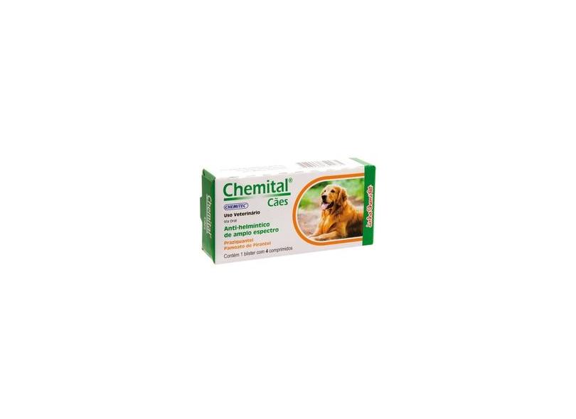 Chemital Cães C/4 Comprimidos Chemitec com o Melhor Preço é no Zoom