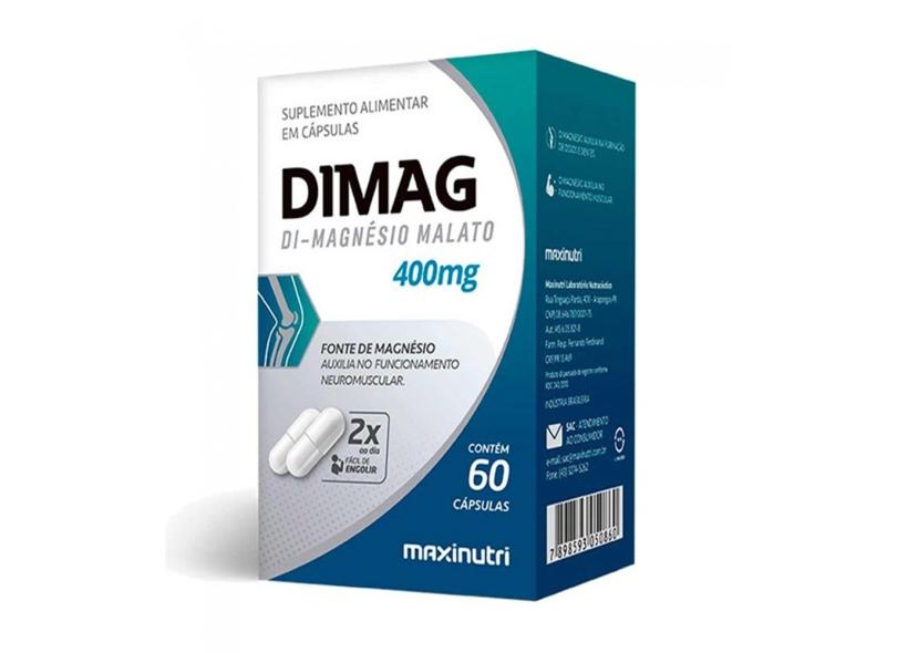 Dimag Dimalato de Magnesio 400mg 60 Capsulas com o Melhor Preço é no Zoom