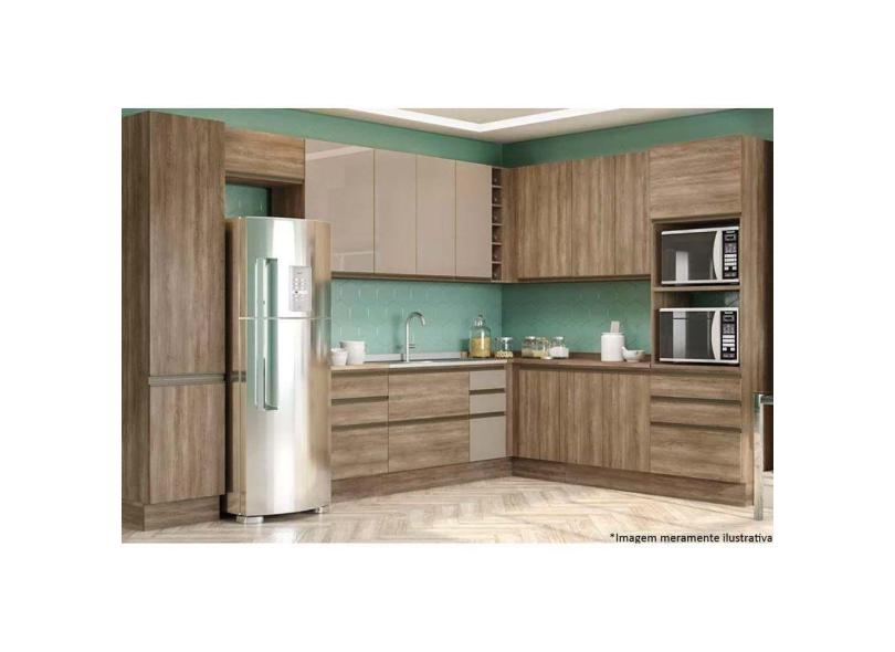 Kit De Cozinha 14Pçs Maxxi 1 (5 Armários + 4 Balcões + 2 Paneleiros + 3 ...