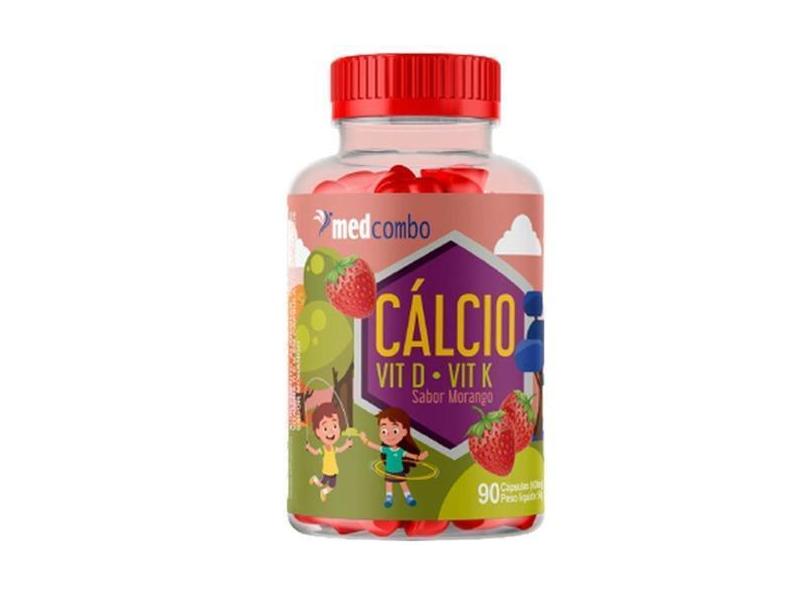 Cálcio Kids 90 Capsulas Sabor Morango 600Mg Medcombo com o Melhor Preço ...