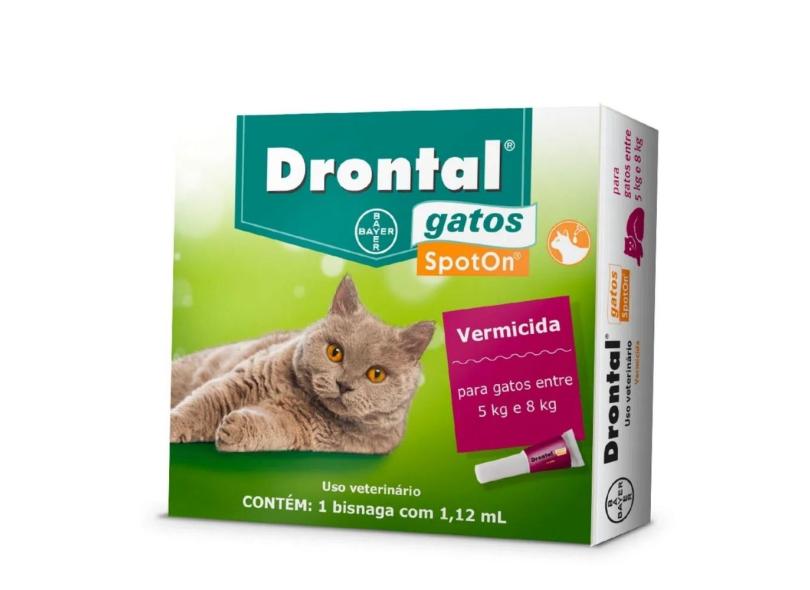 Drontal Spot On 1,12 Ml Vermicida Gatos 5 A 8 Kg Profender com o Melhor ...