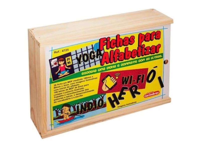 Fichas para Alfabetizar em Madeira Carimbras em Promoção é no Bondfaro