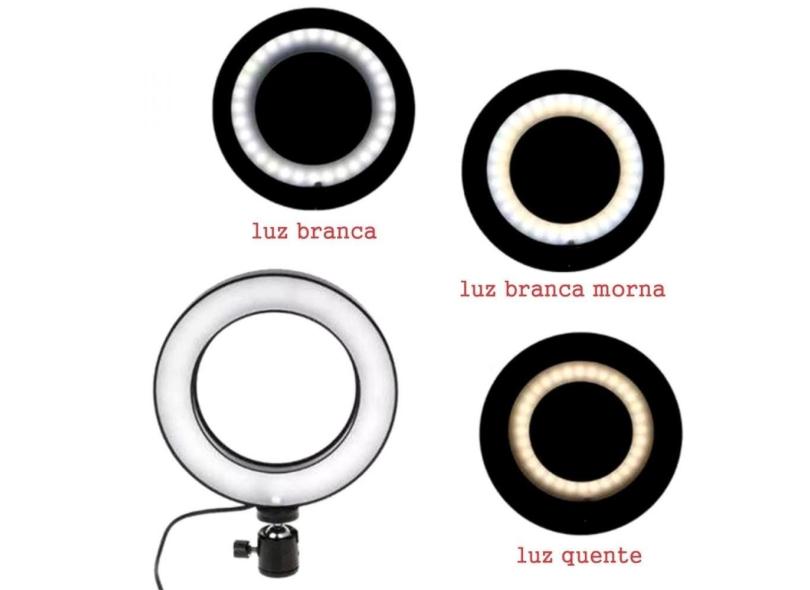 Ring Light Completo Mini Ring Light Com Tripe Iluminador De Led ...