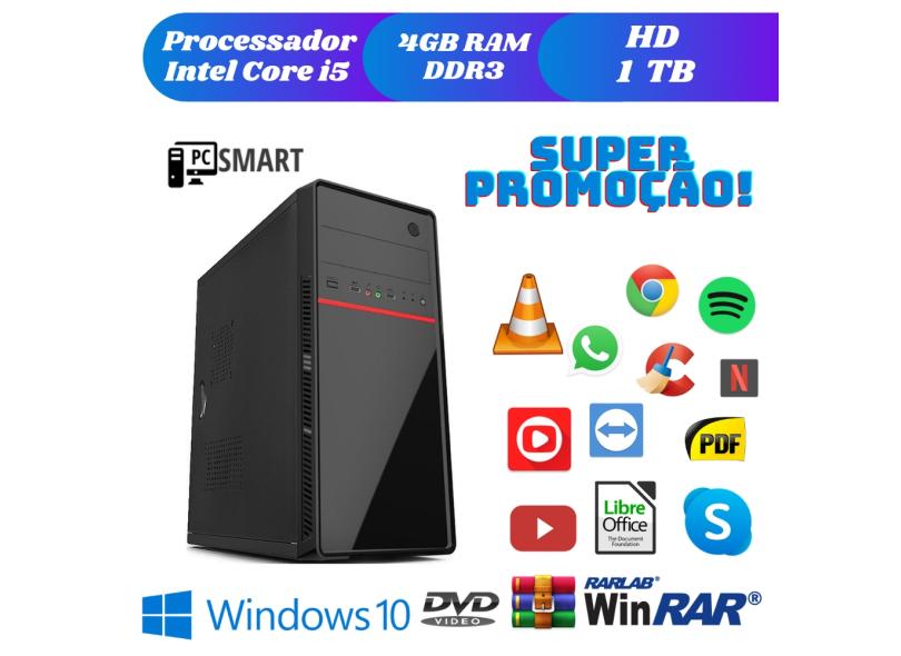 Cpu Intel Core i5 4gb Ram HD 1tb Windows 10 Dvd Programas com o Melhor ...