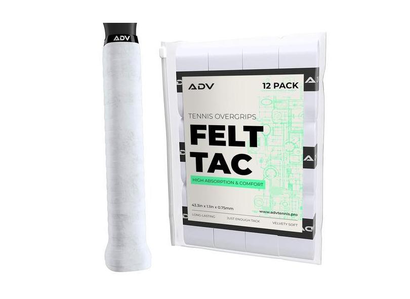 Tênis Overgrip Tape Adv Dry Felttac, Pacote Com 12 Unidades, Ultra Abs ...