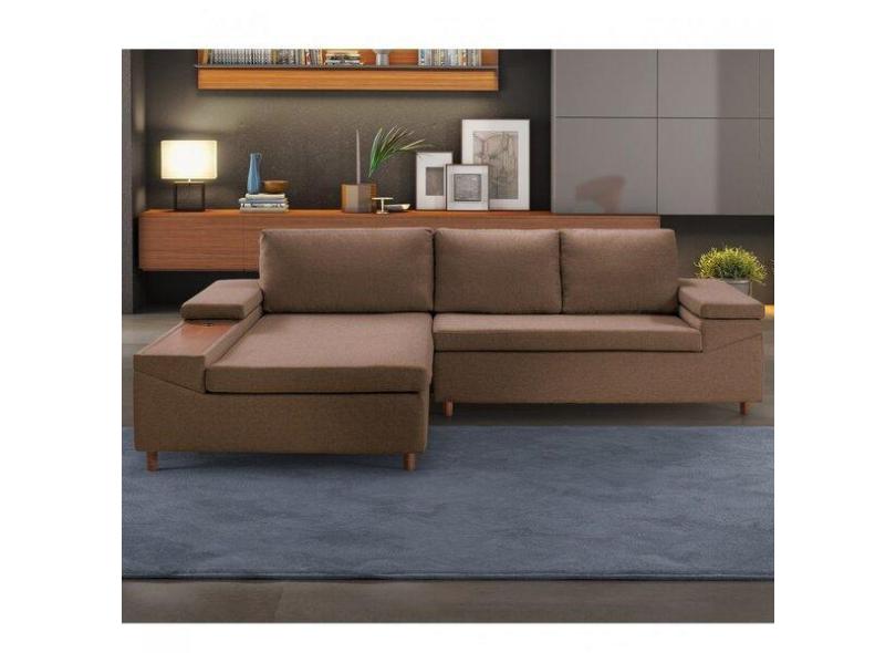 Sof 3 Lugares Com Chaise E Entrada Usb Cl ssico Invertido em Promoção é ...