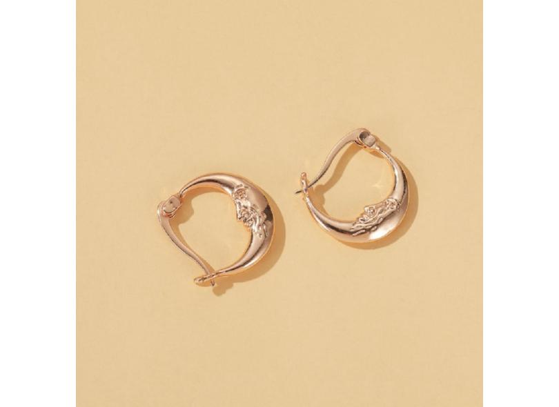 Brincos de lua para mulheres em forma de meia lua em forma de lua ...